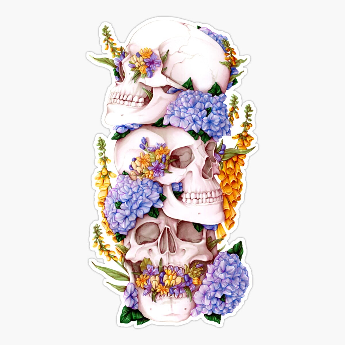 DOPASTICKER No Evil Skulls Sticker, Phone Sticker Car Stickers ...