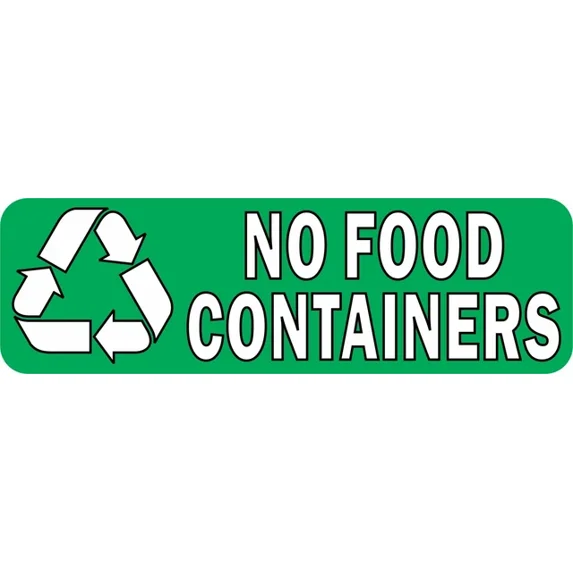 DOPASTICKER No Food Containers Recycling Sticker Business Sticker Phone ...