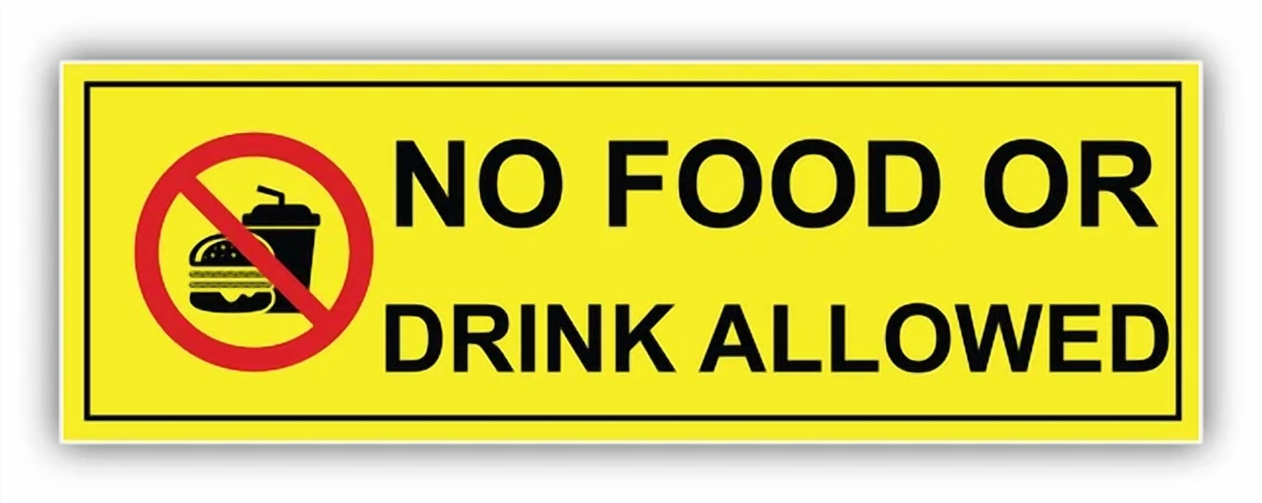 DOPASTICKER No Food Or Drink Allowed Sticker Decal Phone Decal Water ...