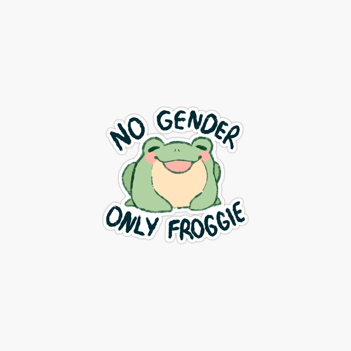 DOPASTICKER No Gender, Only Froggie Sticker, Phone Sticker Car Sticker ...
