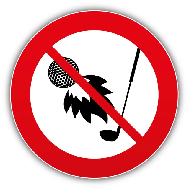 DOPASTICKER No Golf Ban Stop Sticker Decal Phone Decal Water Bottle ...