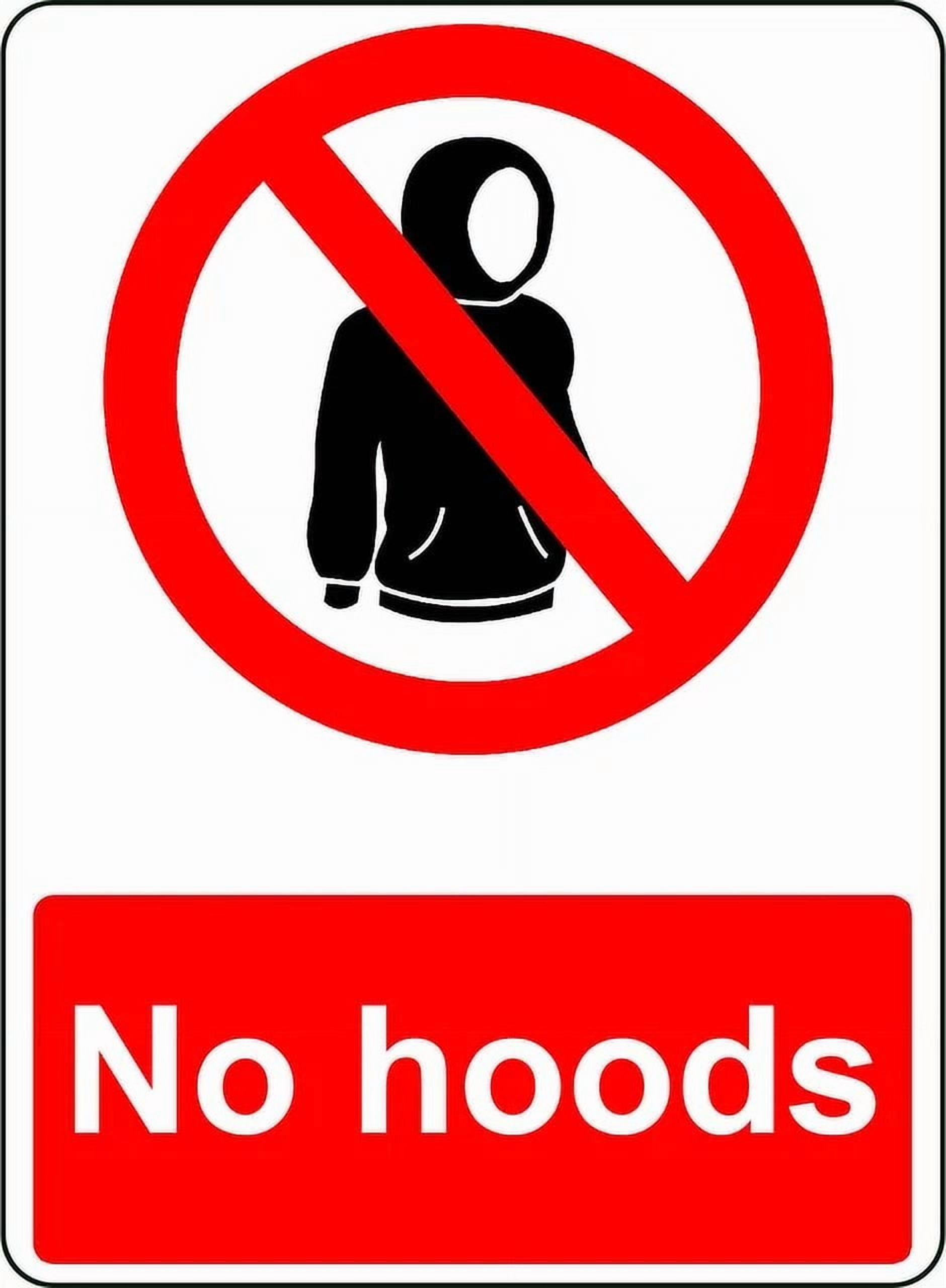 DOPASTICKER No Hoods Osha Decal Safety Sign Usa Made Decorative Laptop ...