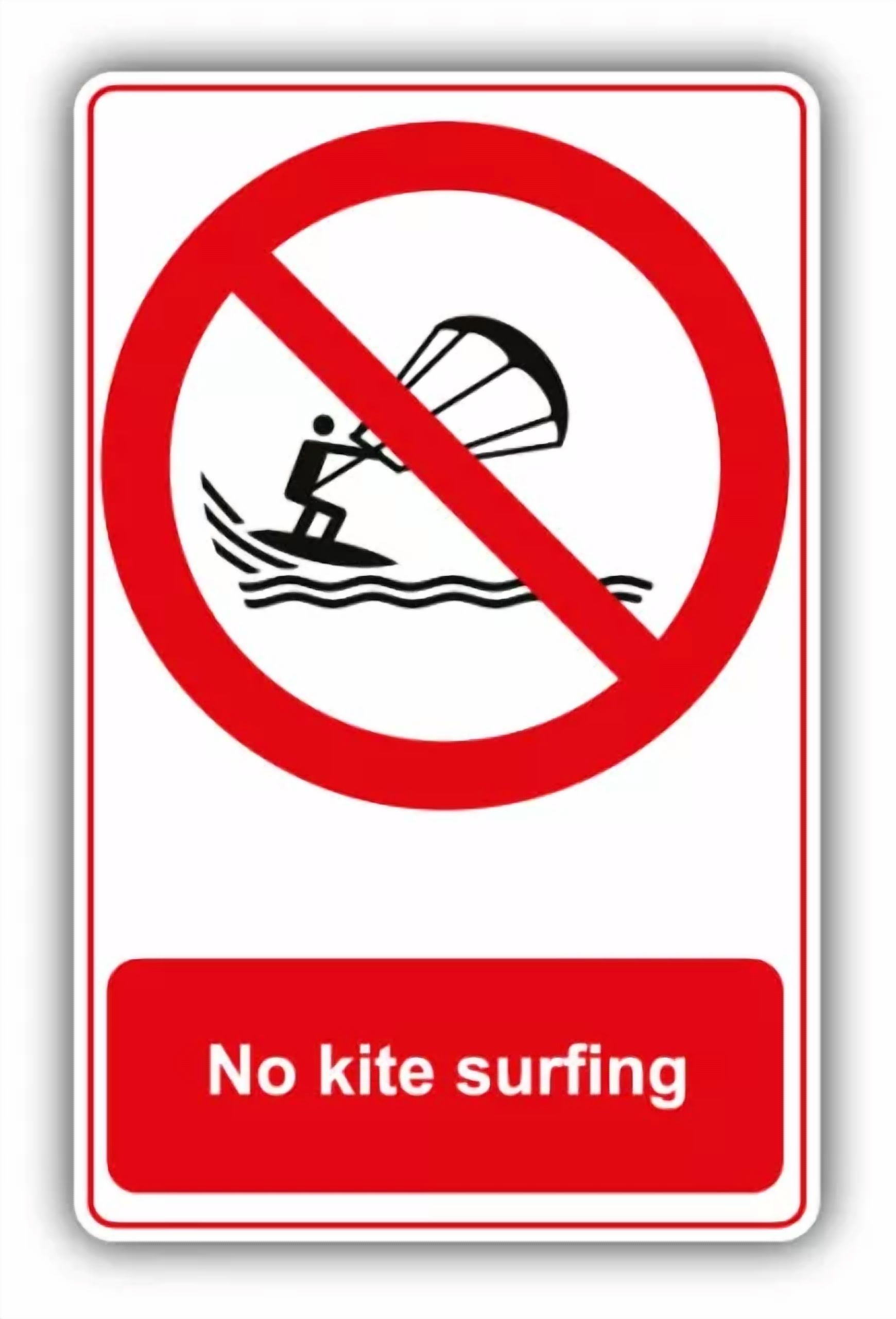 DOPASTICKER No Kite Surfing Ban Stop Sign Sticker Decal Phone Decal ...