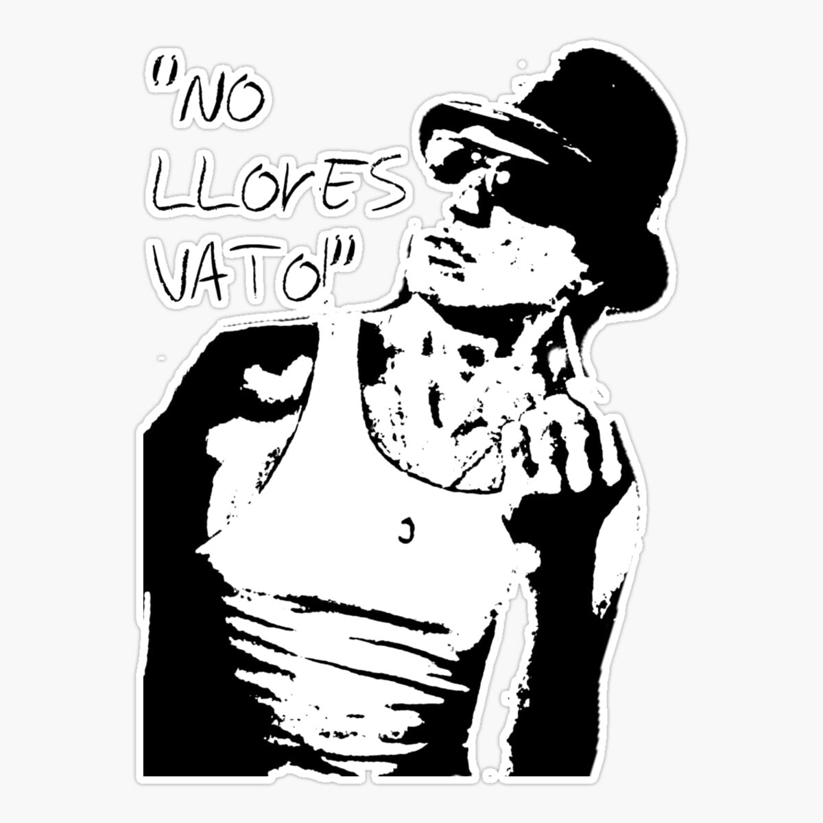DOPASTICKER No Llores Vato! Sticker, Phone Sticker Water Bottle Sticker ...