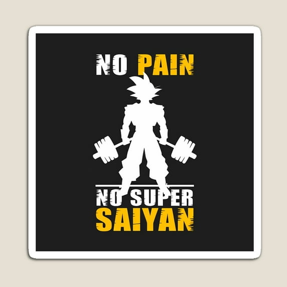 DOPASTICKER No Pain No Super Saiyan Decorative Laptop, Phone Stickers ...