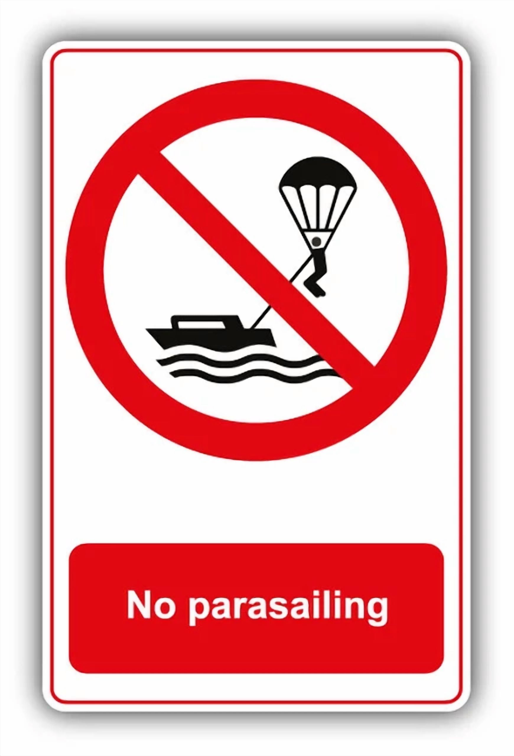 DOPASTICKER No Parasailing Ban Stop Sign Sticker Decal Phone Decal ...