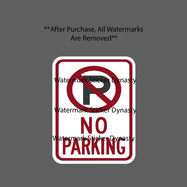 DOPASTICKER No Parking Sticker Car Truck Traffic Sticker Caution ...