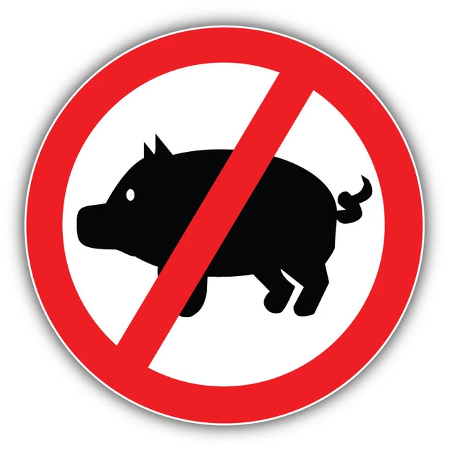 DOPASTICKER No Pig Ban Stop Sign Sticker Decal Phone Decal Water Bottle ...