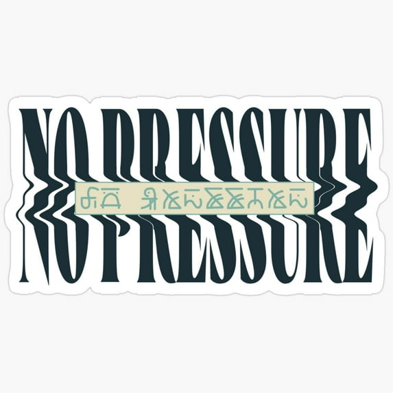 DOPASTICKER No Pressure Stylized Logo V3 - Logic Glossy Sticker ...
