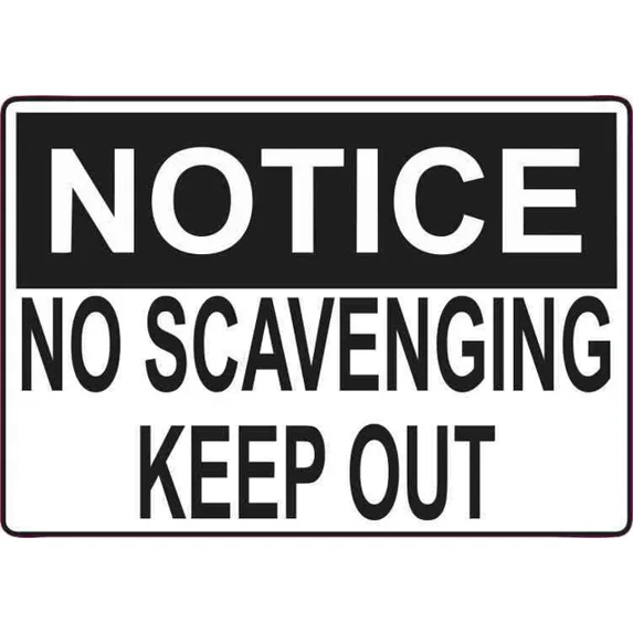 DOPASTICKER No Scavenging Keep Out Sticker Door Stickers Wall Sticker ...