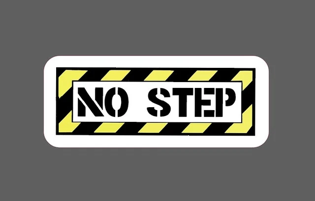DOPASTICKER No Step Sticker Caution Warning Gift Construction Work ...