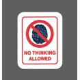 DOPASTICKER No Thinking Allowed Sticker Brain Gift Sticker Phone ...