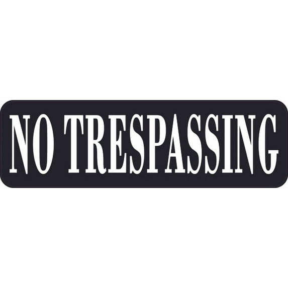 DOPASTICKER No Trespassing Sticker Property Privacy Sticker Business ...