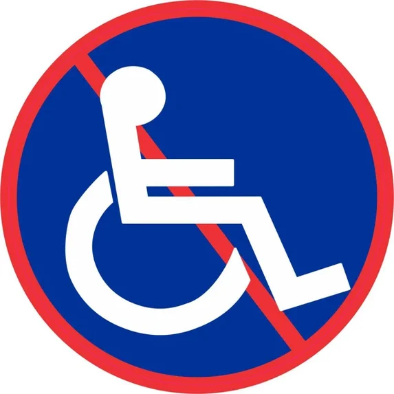 DOPASTICKER No Wheelchair Access Sticker Business Sticker Phone Sticker ...