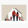 DOPASTICKER Noel Card Poster Art Estive Amily Festive Illustration 123 ...