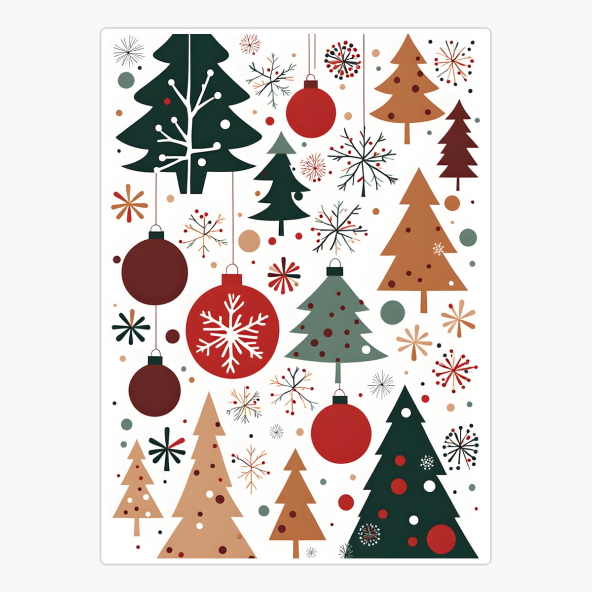 DOPASTICKER Noel Card Poster Art Estive Festive Illustration 094 ...