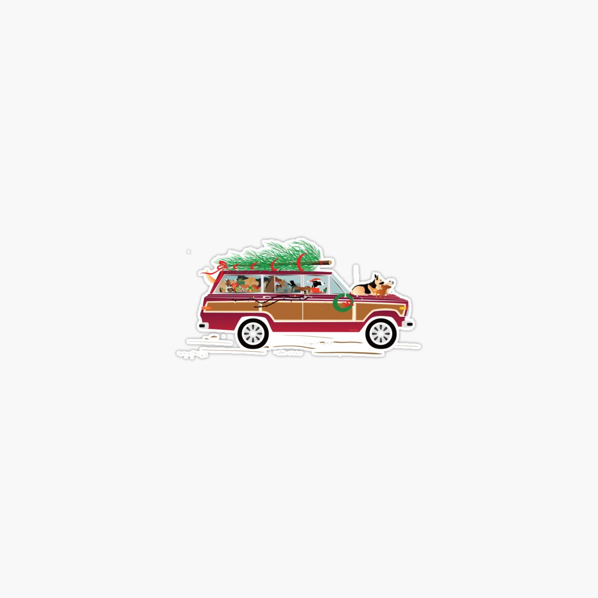 DOPASTICKER Noel Dogs Coddiwompling Sticker, Phone Sticker Car Stickers ...