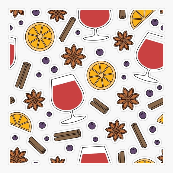 DOPASTICKER Noel Spices Wine Drink Sticker, Phone Sticker Car Stickers ...
