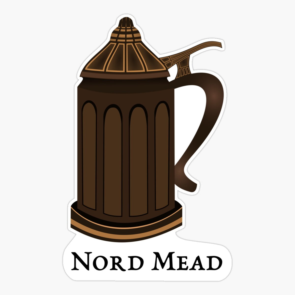 DOPASTICKER Nord Mead (With Text) Sticker, Phone Sticker Car Sticker ...