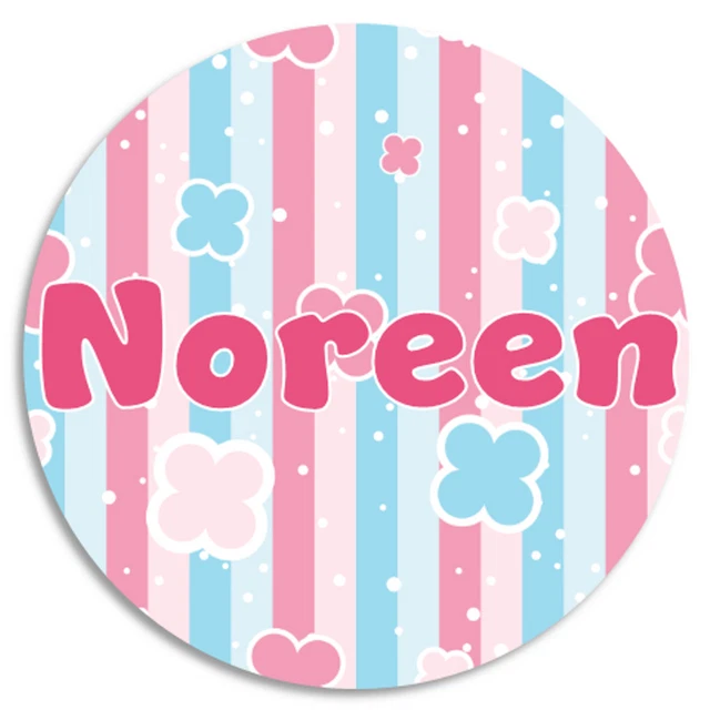 DOPASTICKER Noreen, Name Tag Water Bottle School Supplies Phone Decal ...