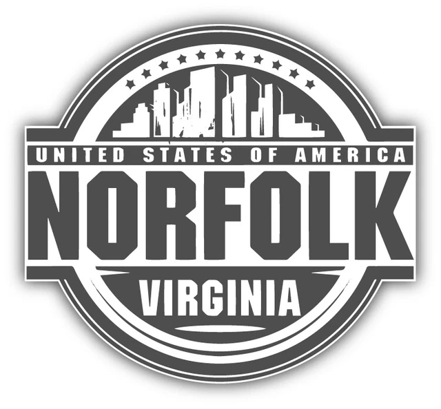 DOPASTICKER Norfolk City Usa Label Car Sticker Phone Decal Water Bottle ...
