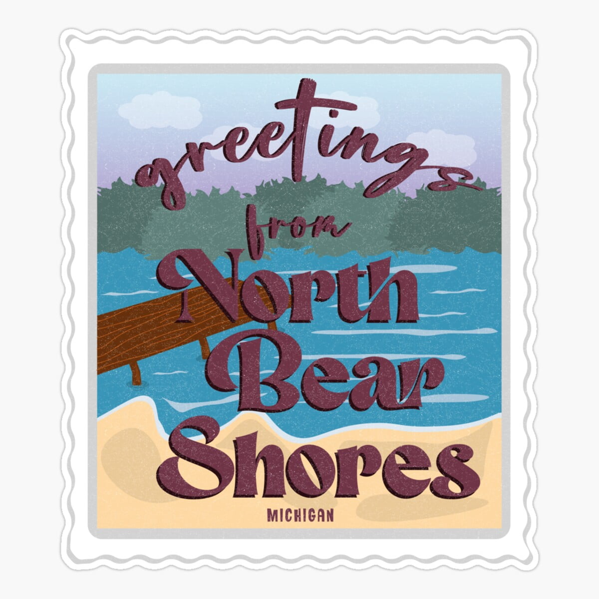 DOPASTICKER North Bear Shores - Beach Read {Emily Henry} Sticker, Phone ...