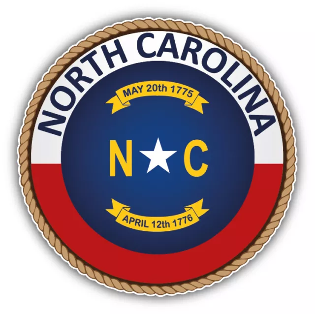 DOPASTICKER North Carolina Usa State Seal Car Sticker Phone Decal Water ...