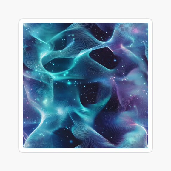 DOPASTICKER Northern Waves And Points Of Light Sticker Decorative ...