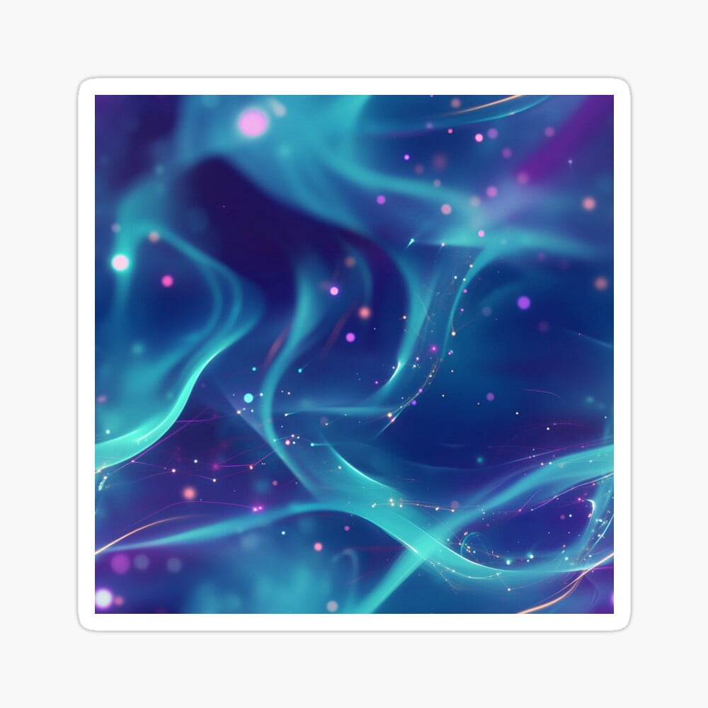 DOPASTICKER Northern Waves And Points Of Light Sticker Decorative ...