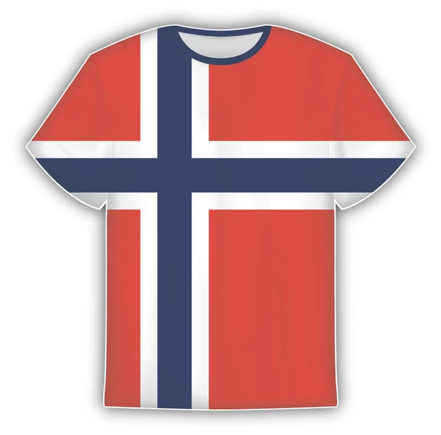 DOPASTICKER Norway Flag Sticker In The Form Of T Shirt Sticker Phone ...