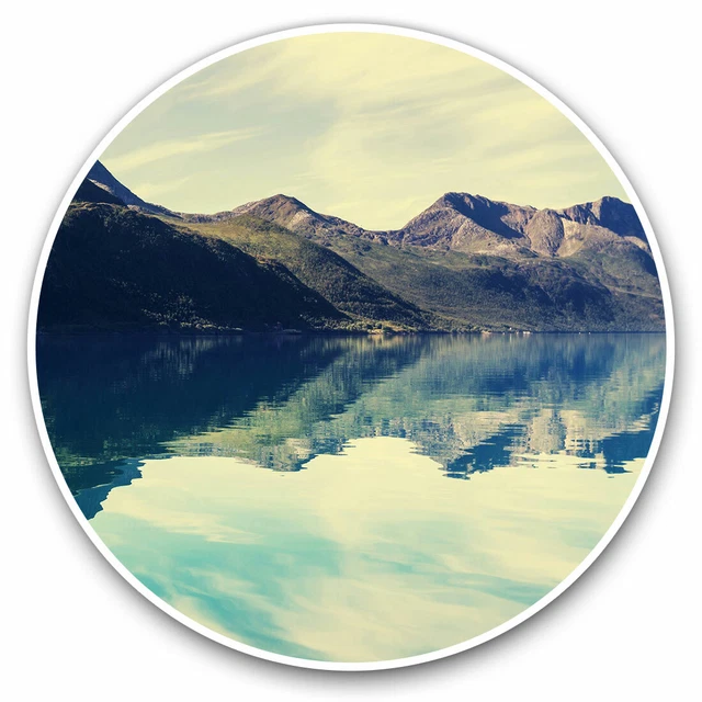 DOPASTICKER Norway Mountains Landscape Lake Cool Gift Decorative Laptop ...