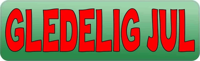 DOPASTICKER Norwegian Gledelig Jul Sticker Phone Sticker, Latop Sticker ...