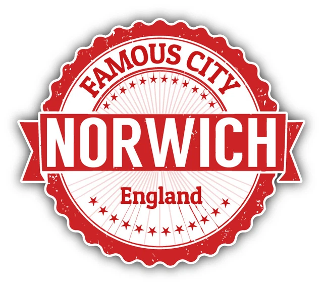 DOPASTICKER Norwich City England Grunge Travel Stamp Sticker Decal ...
