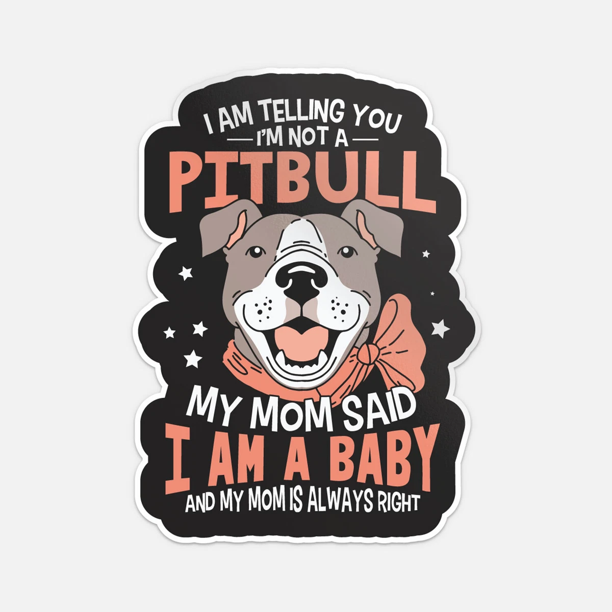 DOPASTICKER Not A Pitbull Dog Baby Car Bumper Sticker Decal Waterproof ...