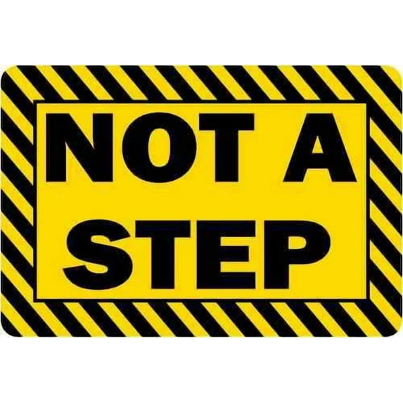 DOPASTICKER Not A Step Sticker Caution Sticker Safety Stickers Business ...