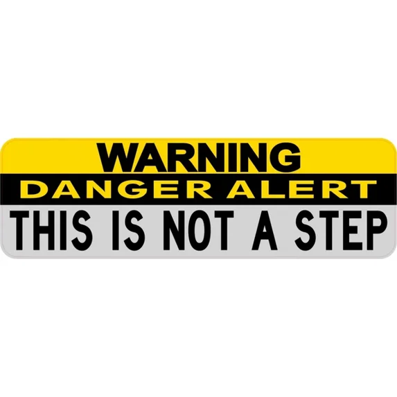 DOPASTICKER Not A Step Warning Sticker Caution Sticker Business Door ...