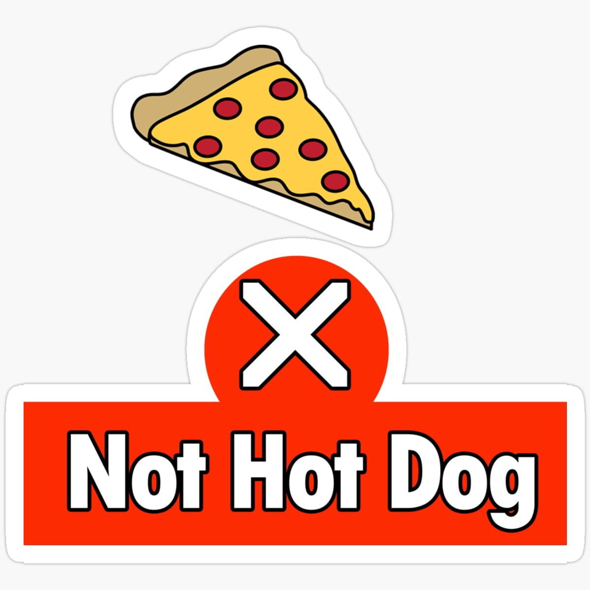 DOPASTICKER Not Hot Dog Sticker, Waterproof Decal For Pet Lovers Phone ...