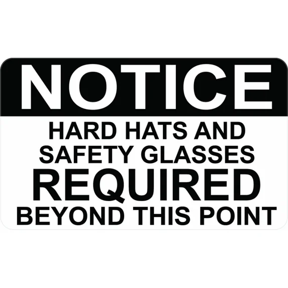 DOPASTICKER Notice And Safety Glasses Required Sticker Phone Sticker ...