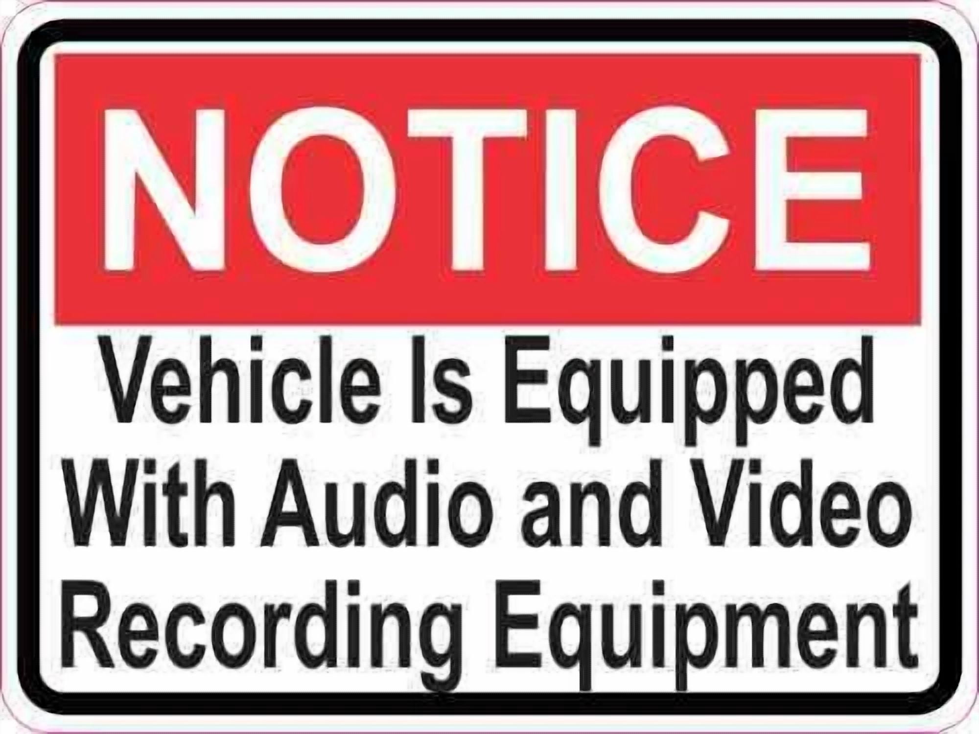 DOPASTICKER Notice Audio And Video Recording Sticker Phone Sticker ...