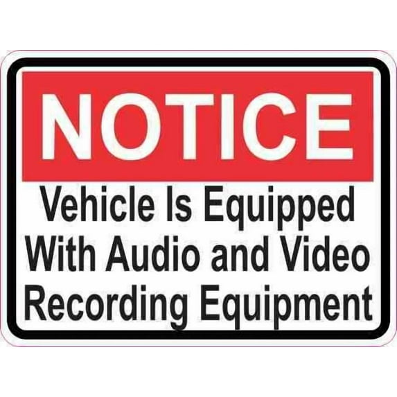DOPASTICKER Notice Audio And Video Recording Sticker Phone Sticker ...