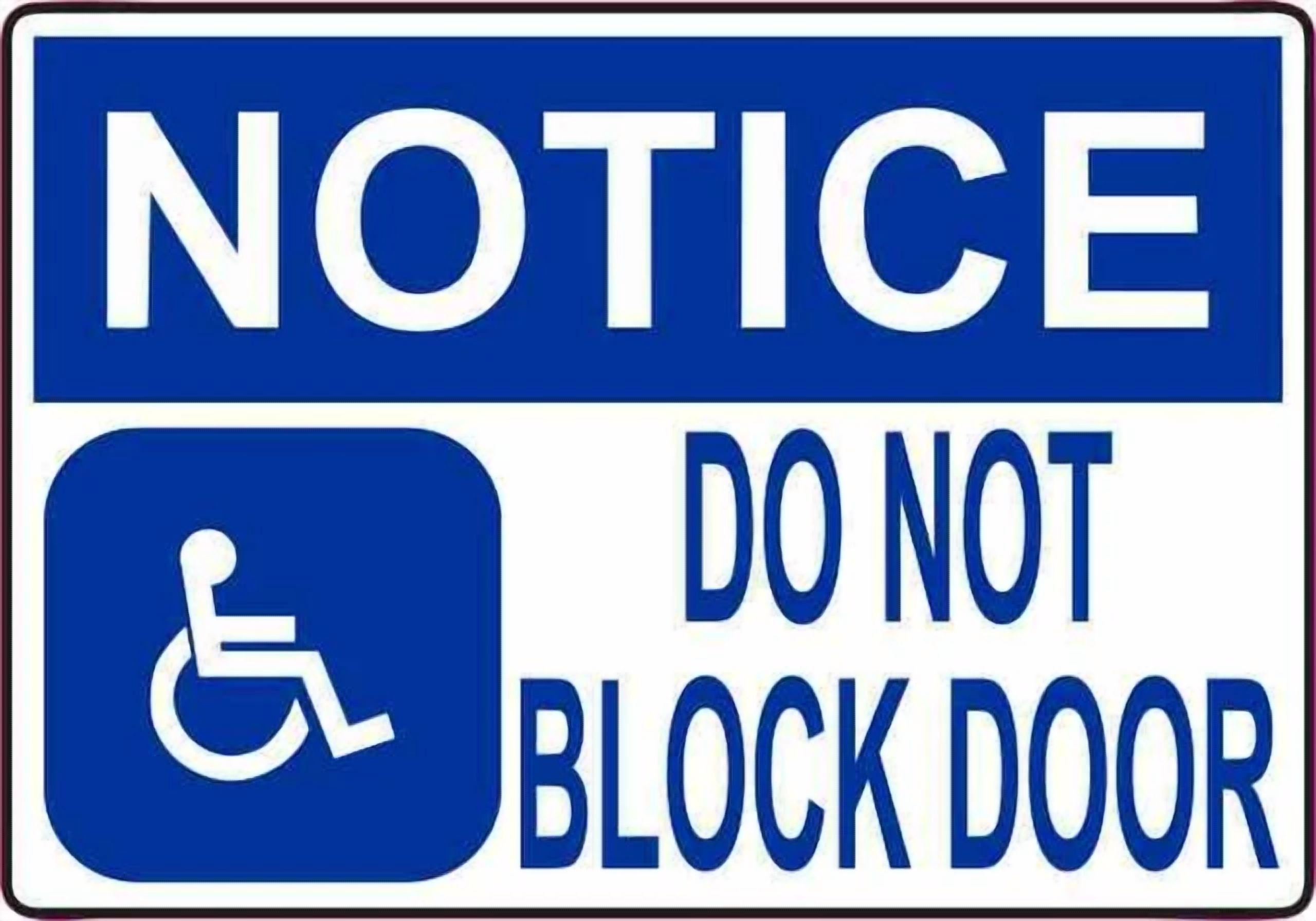 DOPASTICKER Notice Do Not Block Door Stickers Handicap Sticker Phone ...