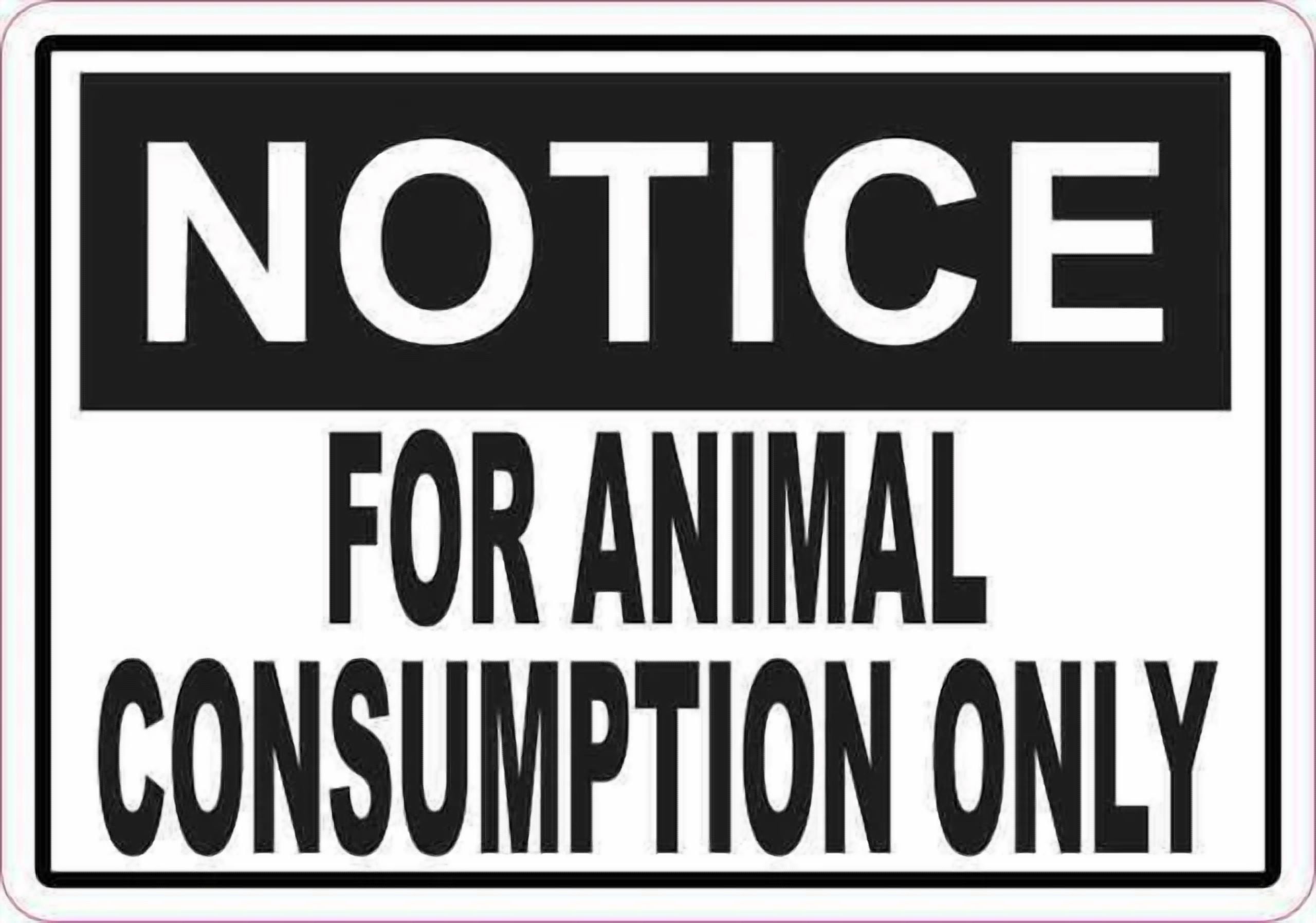 DOPASTICKER Notice For Animal Consumption Only Sticker Label Sticker ...