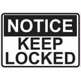 DOPASTICKER Notice Keep Locked Sticker Business Door Sticker Phone ...