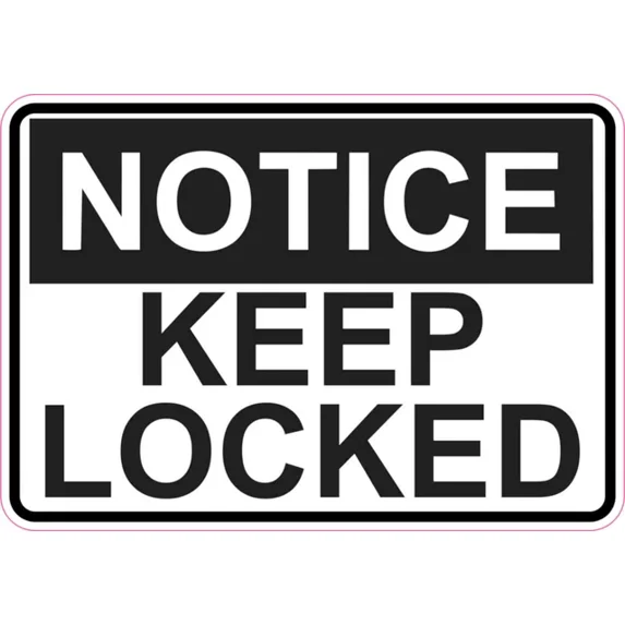 DOPASTICKER Notice Keep Locked Stickers Business Door Sticker Phone ...