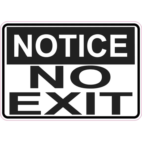 DOPASTICKER Notice No Exit Sticker Business Door Sticker Phone Sticker ...