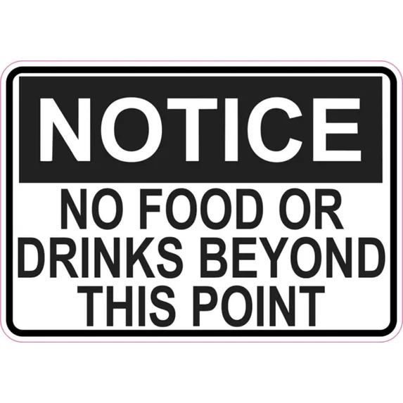 DOPASTICKER Notice No Food Or Drinks Sticker Wall Stickers Business ...
