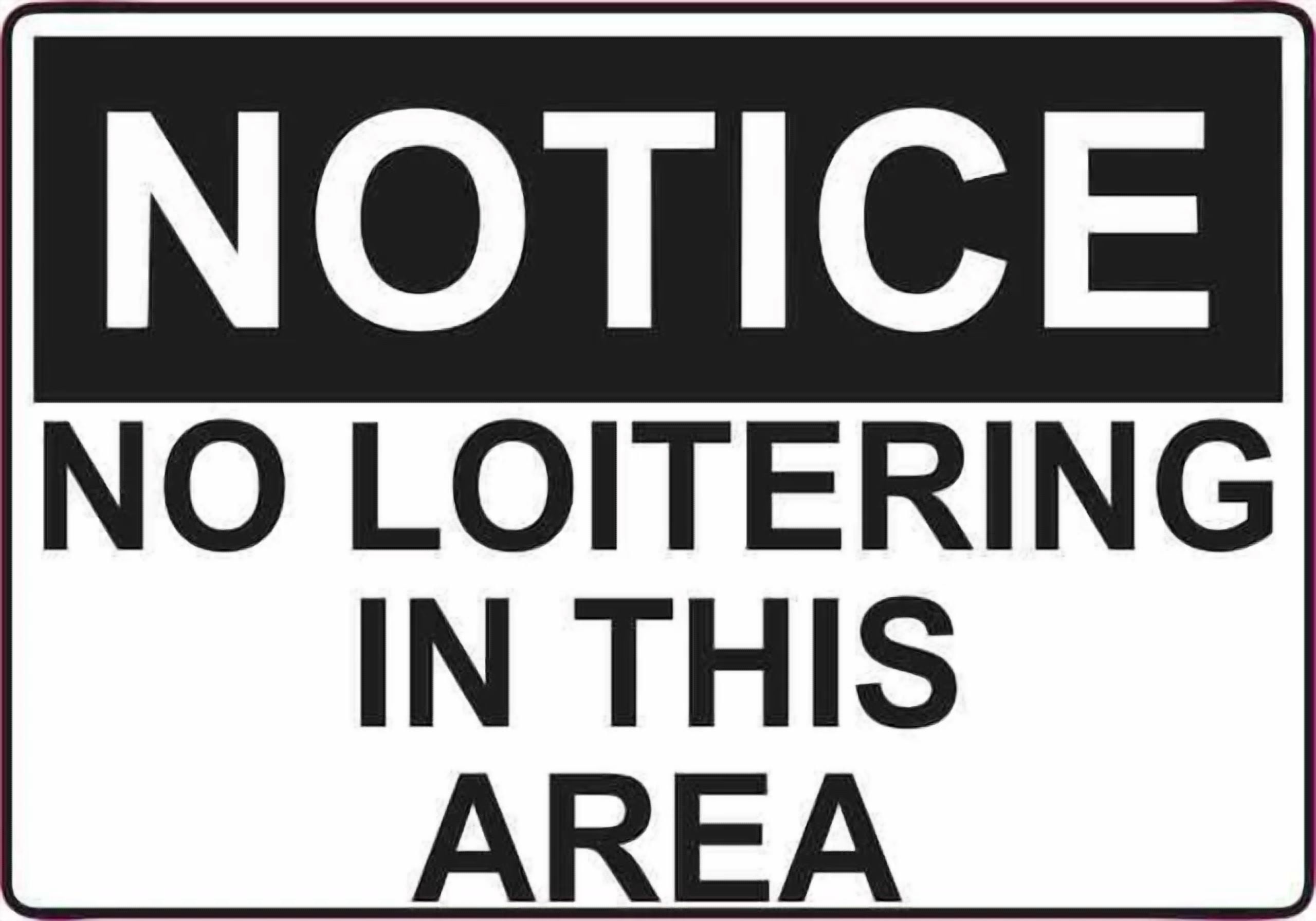 DOPASTICKER Notice No Loitering Sticker Business Door Sticker Phone ...