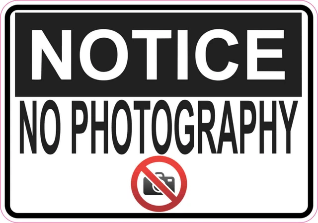 DOPASTICKER Notice No Photography Sticker Business Door Sticker Phone ...