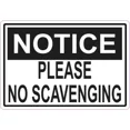 DOPASTICKER Notice Notice Please No Scavenging Sticker Business Sticker ...