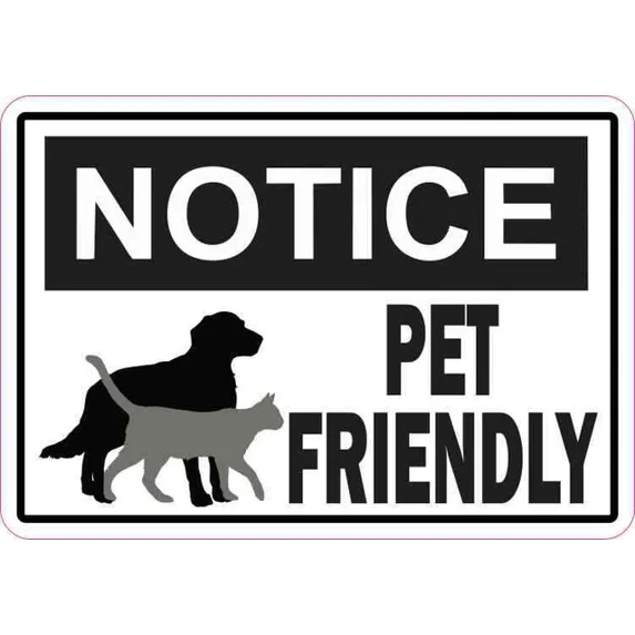 DOPASTICKER Notice Pet Friendly Sticker Phone Sticker, Latop Sticker ...